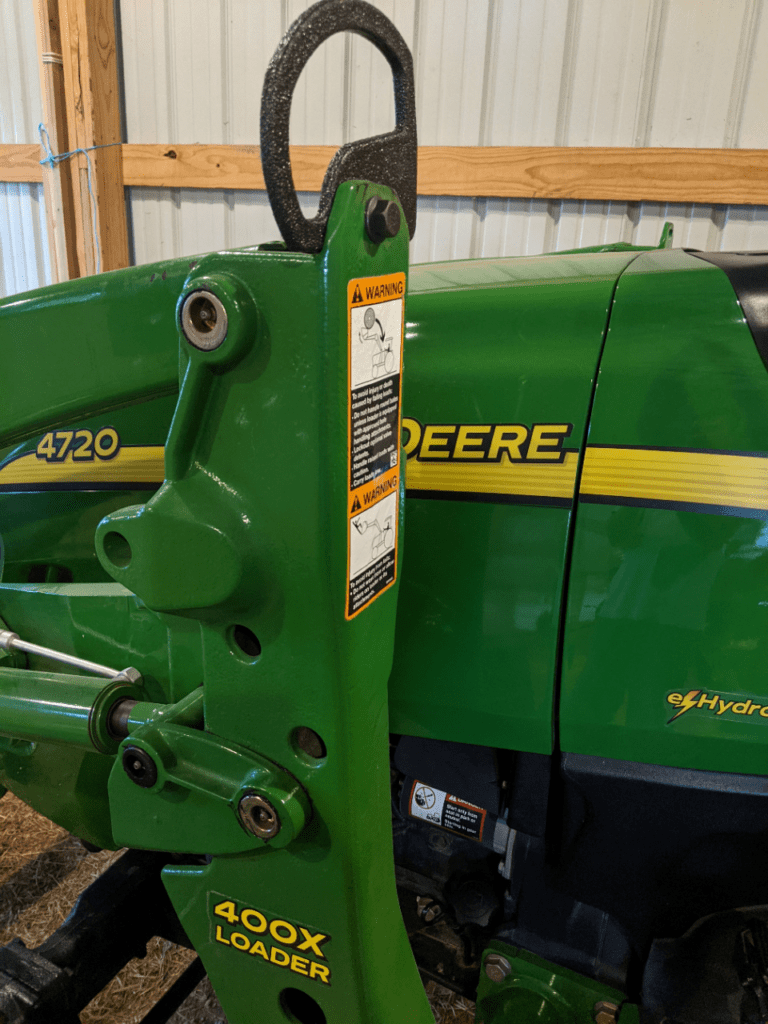 Loader Grab Handle - JD H180, 440R and 400CX Loaders - BoltOnHooks LLC